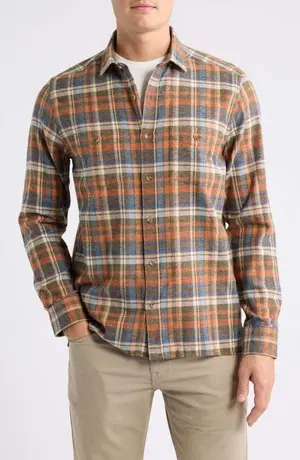 Johnston & Murphy Woodson Plaid Cotton Shirt