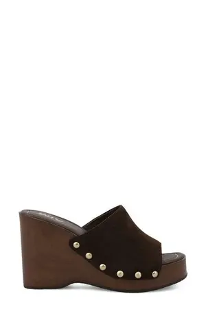 Mia Estefany Wedge Mule - Chocolate