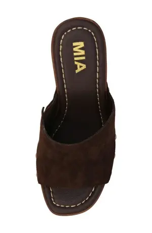 Mia Estefany Wedge Mule - Chocolate