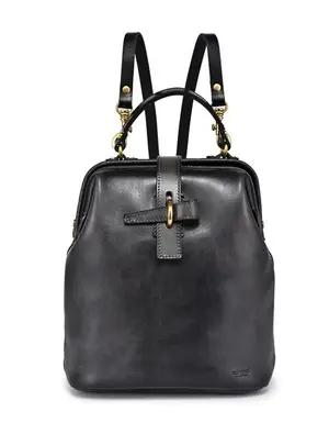 OLD TREND Pamela Genuine Leather Organized Travel Backpack Grey