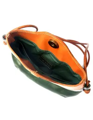 OLD TREND Out West Genuine Leather Compact Crossbody - Green