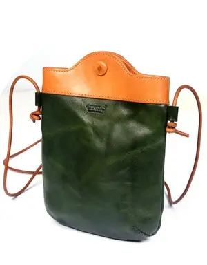 OLD TREND Out West Genuine Leather Compact Crossbody - Green
