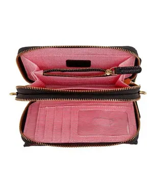 OLD TREND Northwood Genuine Leather Convertible Crossbody Wallet - Black