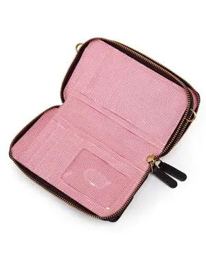 OLD TREND Northwood Genuine Leather Convertible Crossbody Wallet - Black