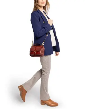 OLD TREND Ficus Genuine Leather Compact Crossbody - Brown