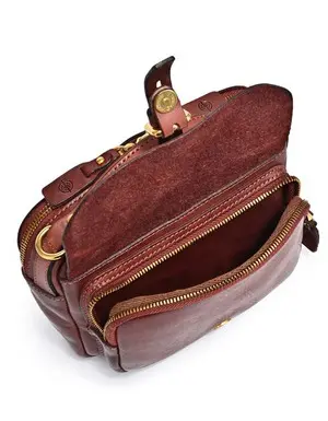 OLD TREND Ficus Genuine Leather Compact Crossbody - Brown