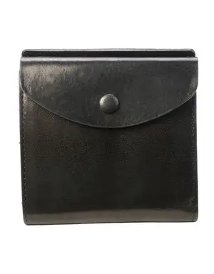 OLD TREND Snapper Genuine Leather Compact Bifold Wallet Black