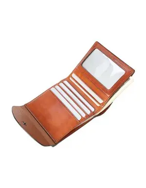 OLD TREND Snapper Genuine Leather Compact Bifold Wallet - Cognac