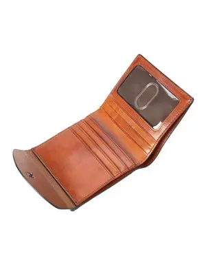 OLD TREND Snapper Genuine Leather Compact Bifold Wallet - Cognac