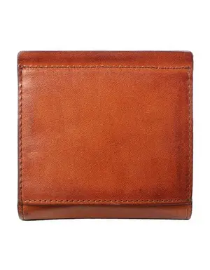 OLD TREND Snapper Genuine Leather Compact Bifold Wallet - Cognac