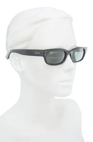 Ray-ban 54mm Irregular Sunglasses - Black/green