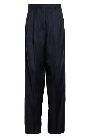 Givenchy Double Pleat Wool Trousers - Dark Navy