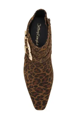 Jeffrey Campbell Rumblin Bootie - Brown Leopard Suede
