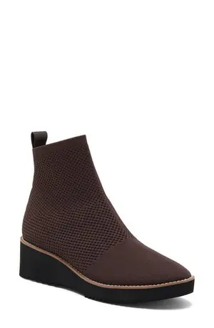 Jeffrey Campbell Estuary Knit Wedge Bootie - Coffee