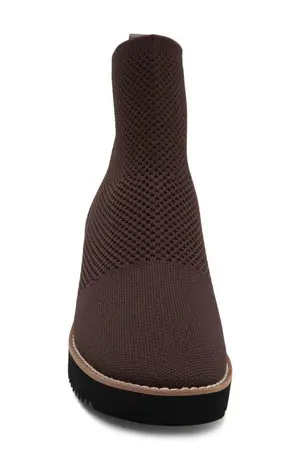Jeffrey Campbell Estuary Knit Wedge Bootie - Coffee