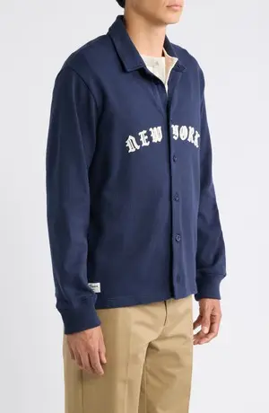 ROWING BLAZERS New York Richie Rugby Long Sleeve Button Up Shirt