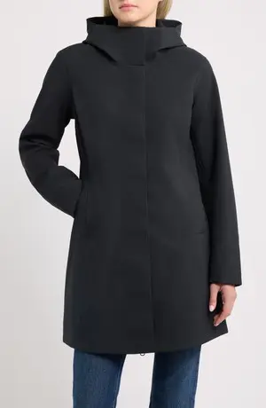 SAVE THE DUCK Clementine Hooded Raincoat - Black
