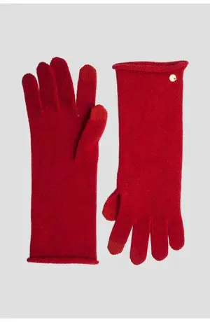 Natori Luxe Knit Luxe Glove With Tech Touch - Cinnabar