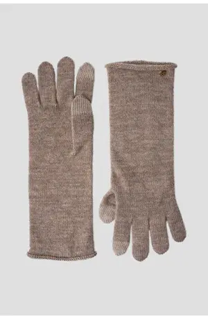 Natori Luxe Knit Luxe Glove With Tech Touch - Natural
