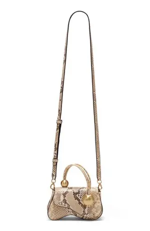 Cult Gaia Kazia Nano Snake Embossed Leather Crossbody - Faded Python