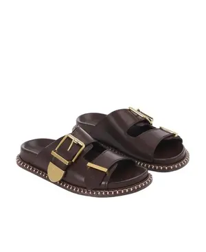 Chloé Logo Engraved Buckled Sandals