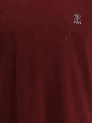 Brunello Cucinelli Logo Printed Crewneck T-shirt