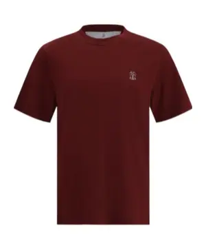 Brunello Cucinelli Logo Printed Crewneck T-shirt - No