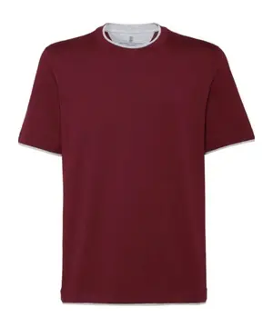 Brunello Cucinelli Crewneck Straight Hem T-shirt - Brown