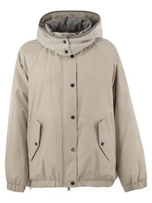 Brunello Cucinelli Elasticated Hem Hooded Jacket - Nude