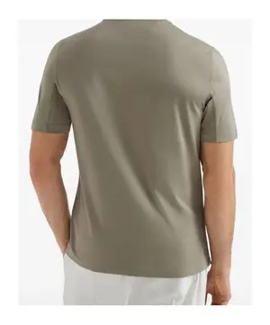 Brunello Cucinelli Logo Printed Crewneck T-shirt