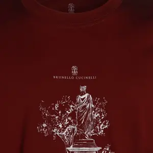 Brunello Cucinelli Graphic Printed Crewneck T-shirt - Red