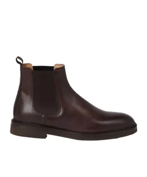 Brunello Cucinelli Round-toe Chelsea Ankle Boots - Cocoa