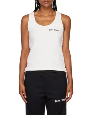 Palm Angels Logo-printed Stripe Tank Top