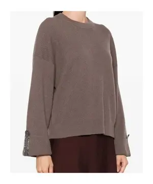 Brunello Cucinelli Monili-trim Ribbed Jumper