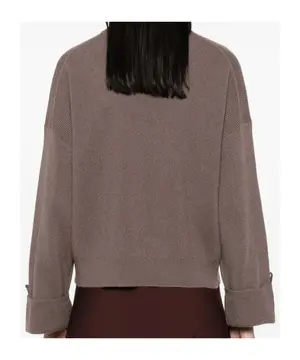 Brunello Cucinelli Monili-trim Ribbed Jumper