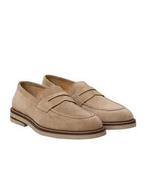 Brunello Cucinelli Round Toe Penny Loafers
