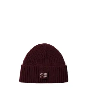 Miu Miu Wool And Cashmere Beanie - Amaranth