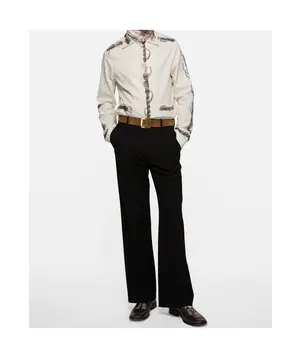 Acne Studios Horse Print Overshirt - White/brown