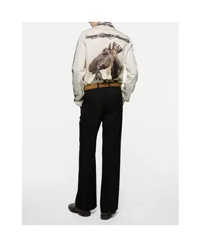 Acne Studios Horse Print Overshirt - White/brown