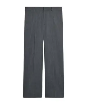 Celine Straight-leg Wool Trousers - Grey