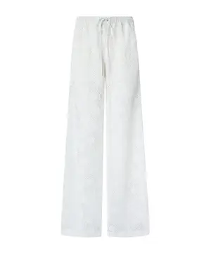 Pinko Lace Bell-bottom Pants - White