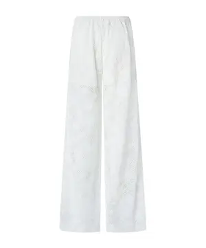 Pinko Lace Bell-bottom Pants - White