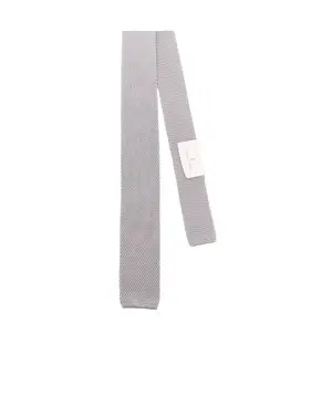 Brunello Cucinelli Square-tip Knitted Tie - Grey