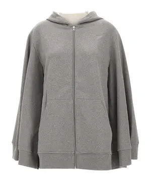 7 For All Mankind Oversized Zip Hoodie - Grey