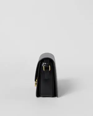 Celine Teen Triomphe Shoulder Bag With Flap - Black