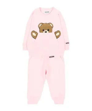 Moschino Long-sleeve Sweatshirt And Sweatpants 2-piece Set - Pink