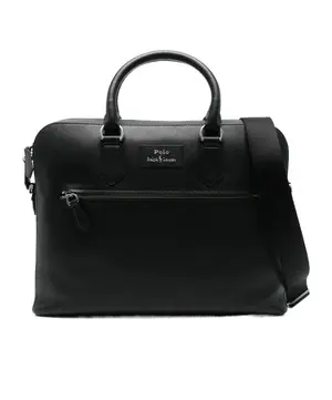 Polo Ralph Lauren Logo Patch Zip-up Briefcase - Black