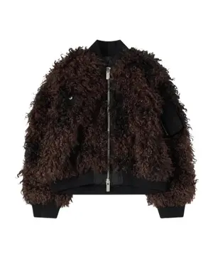 Sacai Curly Faux Fur Jacket