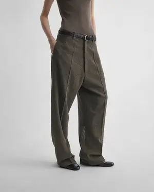Phoebe Philo Slim-fit Wool Houndstooth Trousers