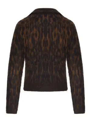 ROBERTO COLLINA Animal-print Alpaca Sweater - No
